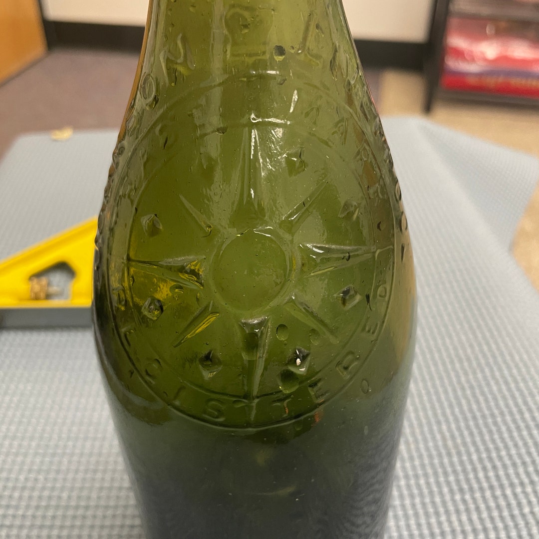 Antique Johnson Liverpool 1890s-1920s Green Wine or Spirits Bottle - Etsy