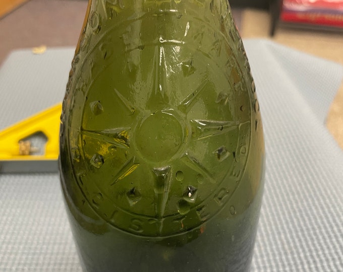Antique Johnson Liverpool 1890s-1920s Green Wine or Spirits Bottle - Etsy