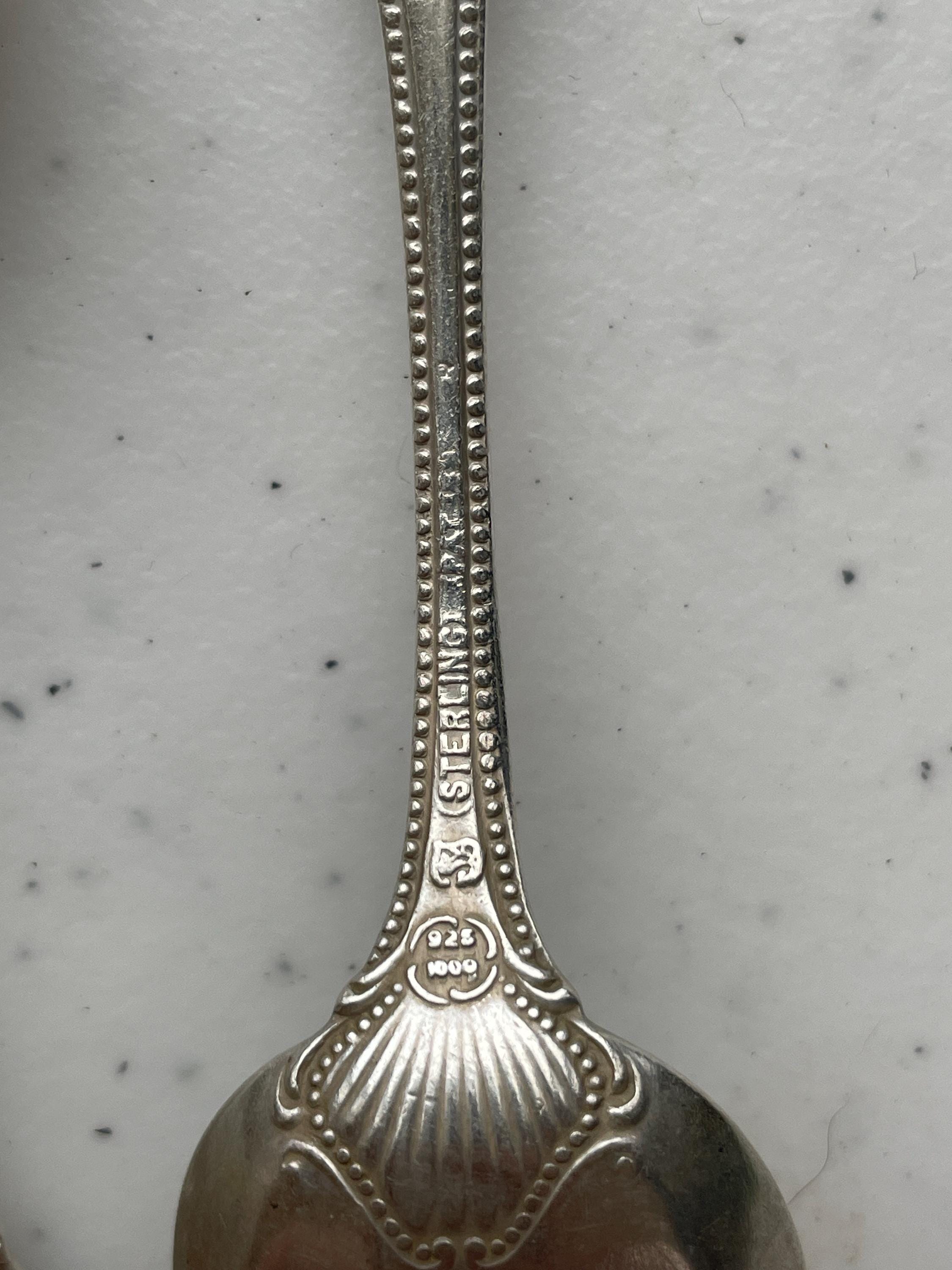 Antique TOWLE Sterling Silver 1895 5 O’clock Spoons Collonial Flatwear ...