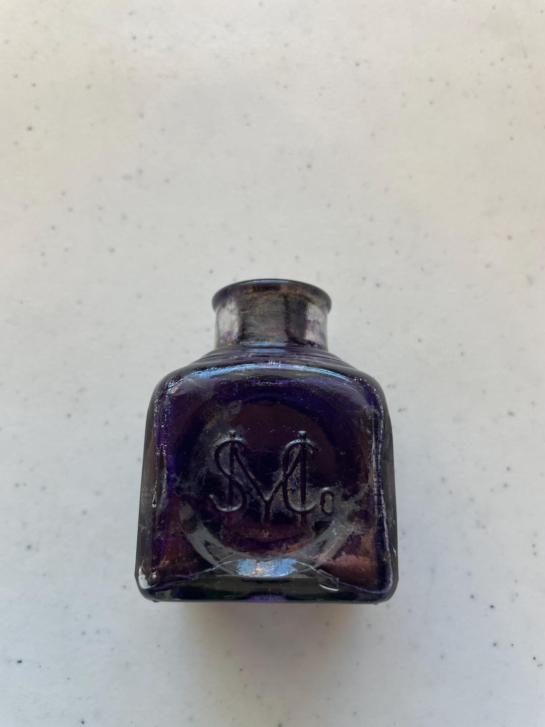 Antique Stained Purple Sanford’s Square Ink Well With Original Cork - Etsy