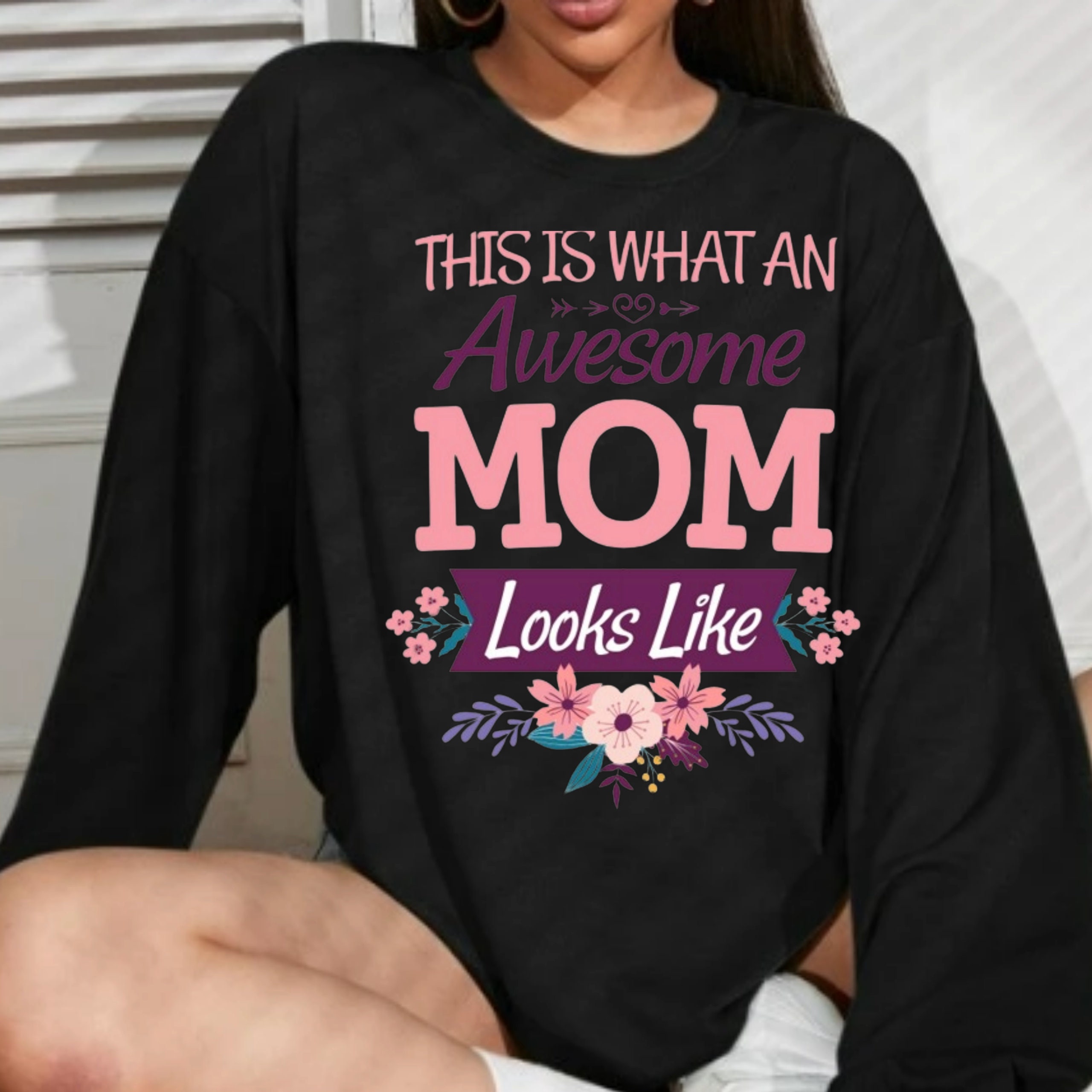 This is Awesome Mom Looks Like Png File, DTF Png, Digital Design ...