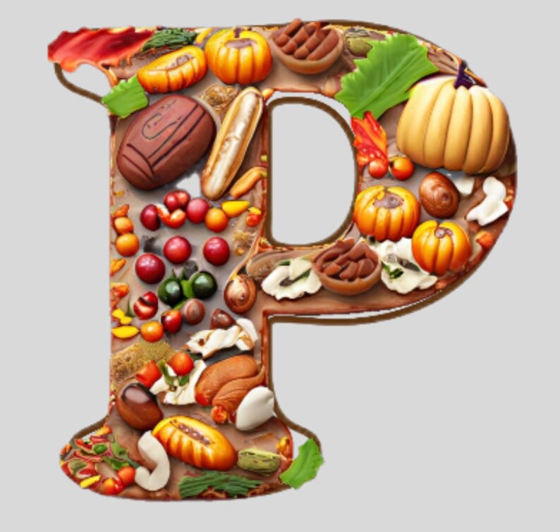 Thanksgiving Feast Letter Set - Etsy