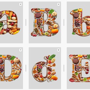 Thanksgiving Feast Letter Set - Etsy