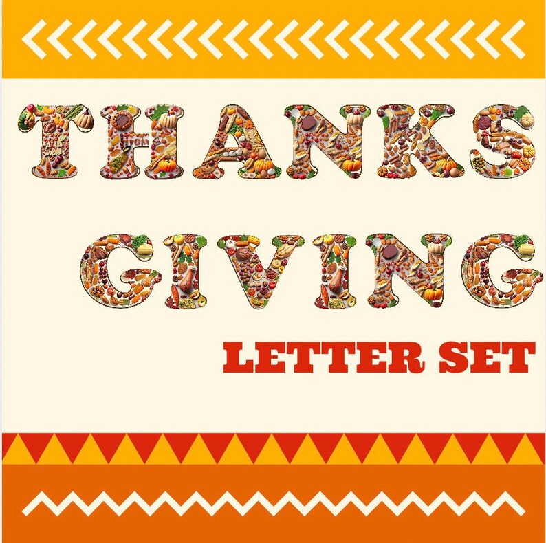 Thanksgiving Feast Letter Set - Etsy