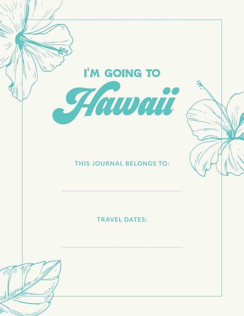 Hawaii Travel Journal: Step-by-step Hawaii Vacation Planner - Etsy