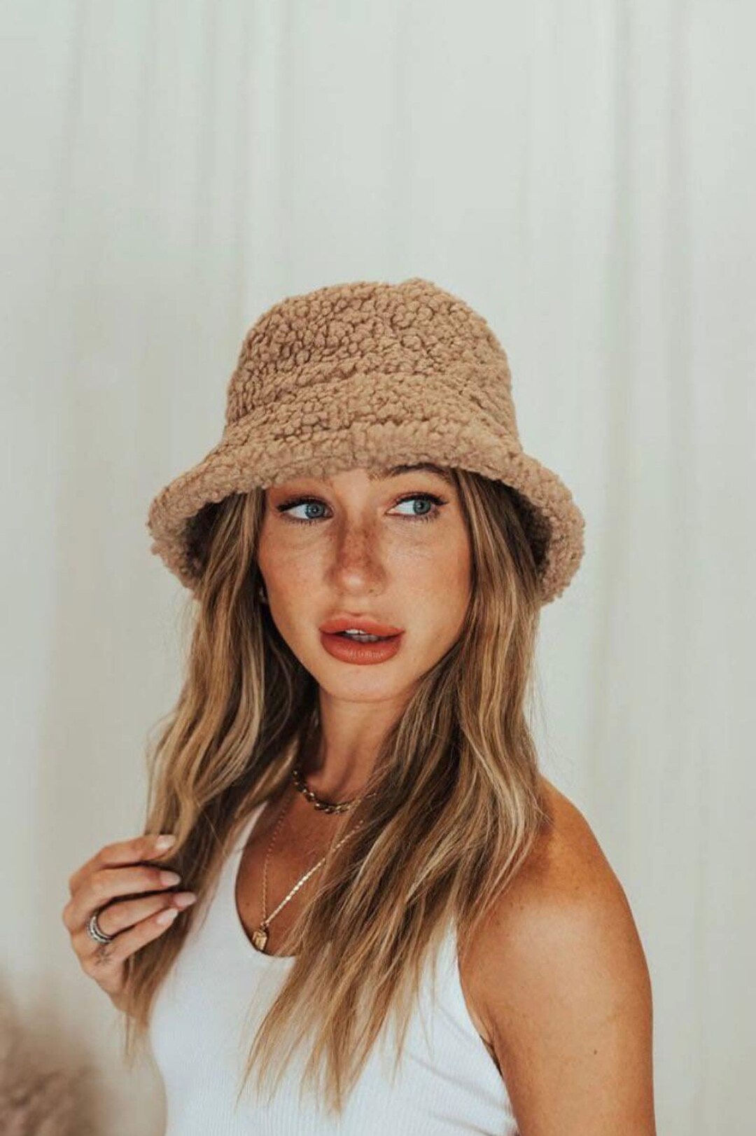 Womens Winter Bucket Hat-teddy Style Bucket Hat Faux Fur Bucket Hat ...