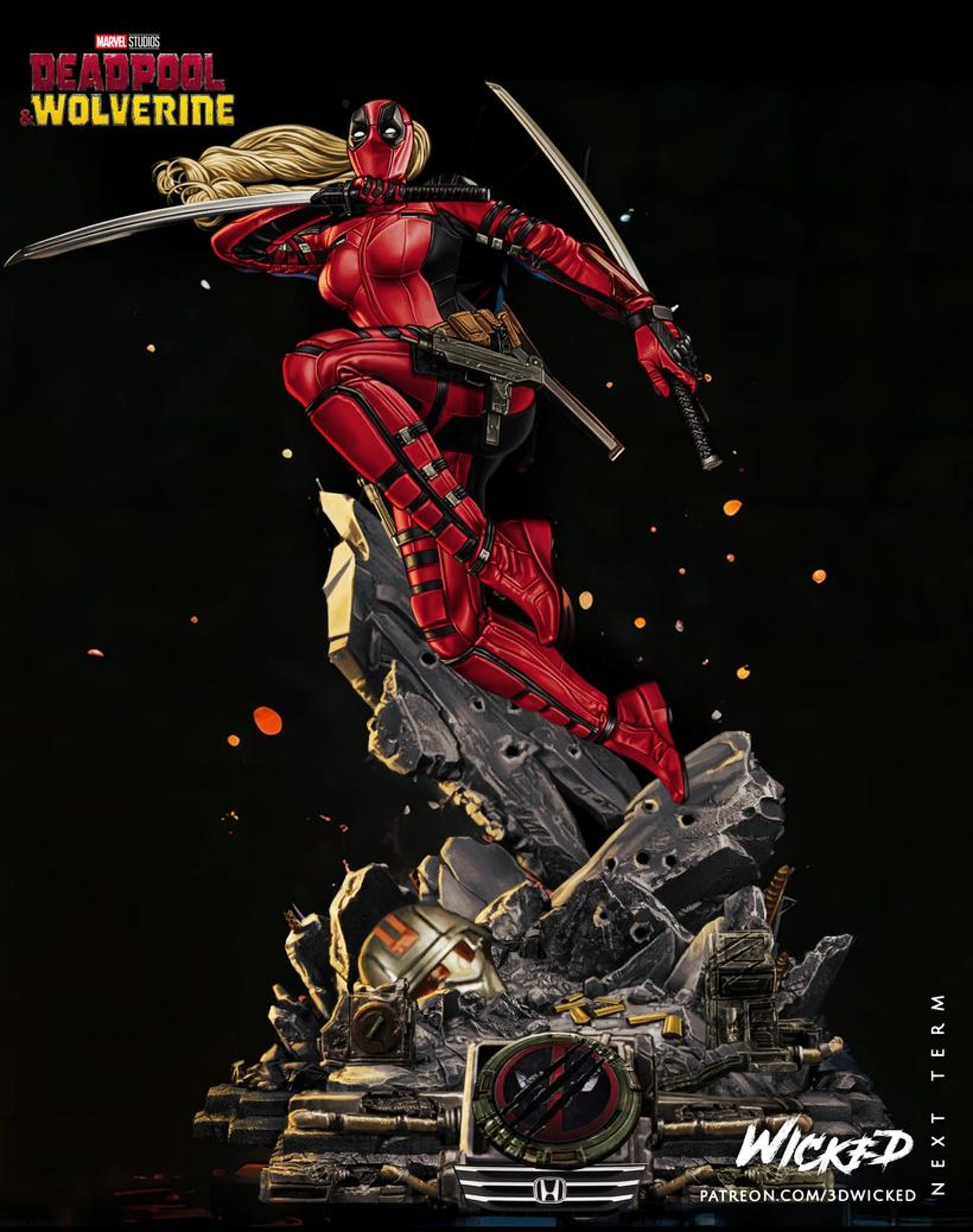 1/6 Lady Deadpool Model Kit 3d Resin Printed PREORDER Available Mid ...