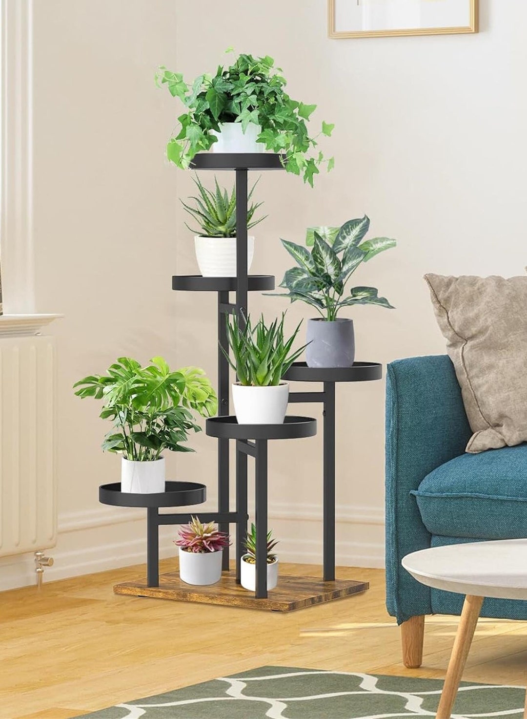 5 Tier Plant Stand Indoor, Metal Corner Plant Holders Tall for Multiple ...
