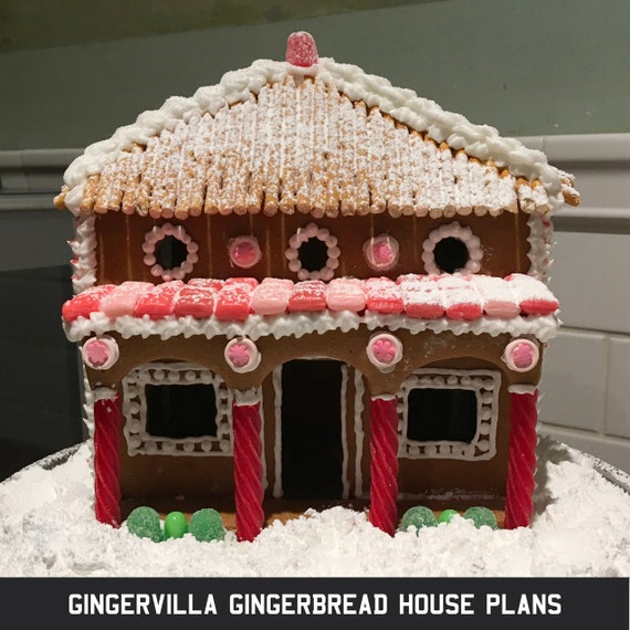 Gingerbread House Designs Blueprints Gingerbread House Templates