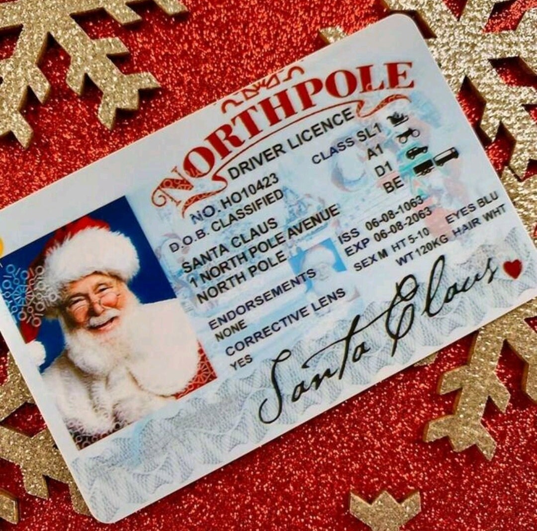 Santa's Driver, Sleigh License, Santa Claus, Holiday, Jolly Big Man - Etsy