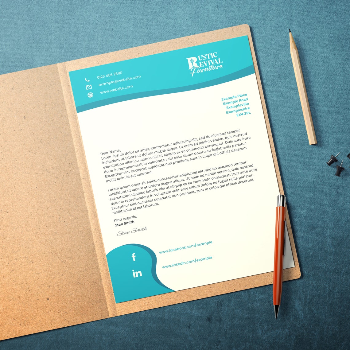 Editable Canva Headed Paper Design Template Professional Business ...