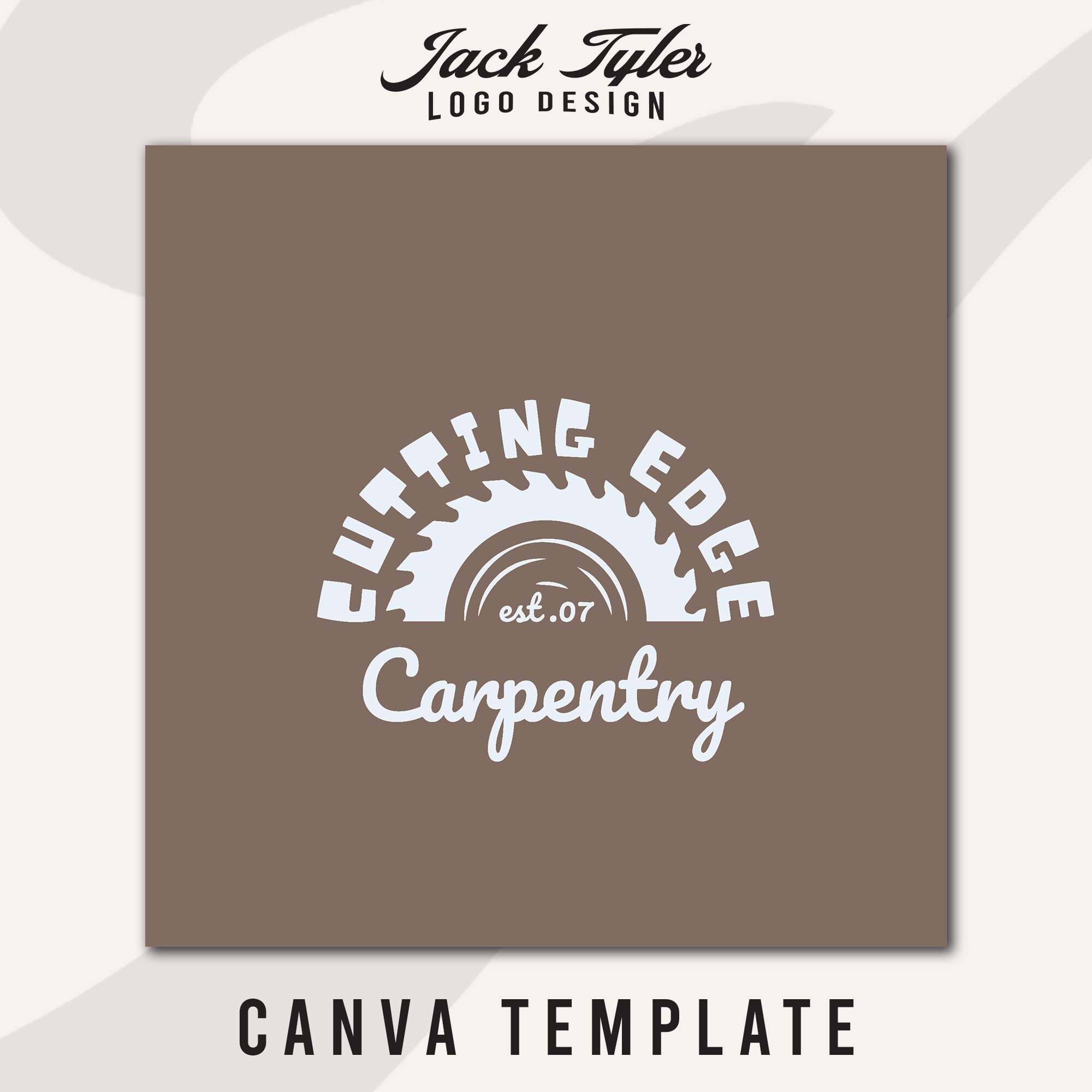 Carpentry Logo Design Template Canva DIY Logo Kit for Builders ...