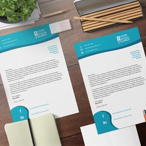 Editable Canva Headed Paper Design Template Professional Business ...