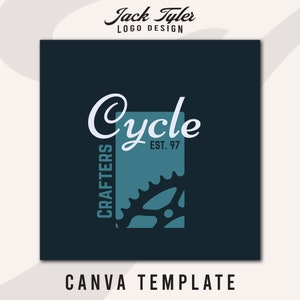 Editable Bike Logo Template | Customizable Cycle Shop Branding | DIY ...