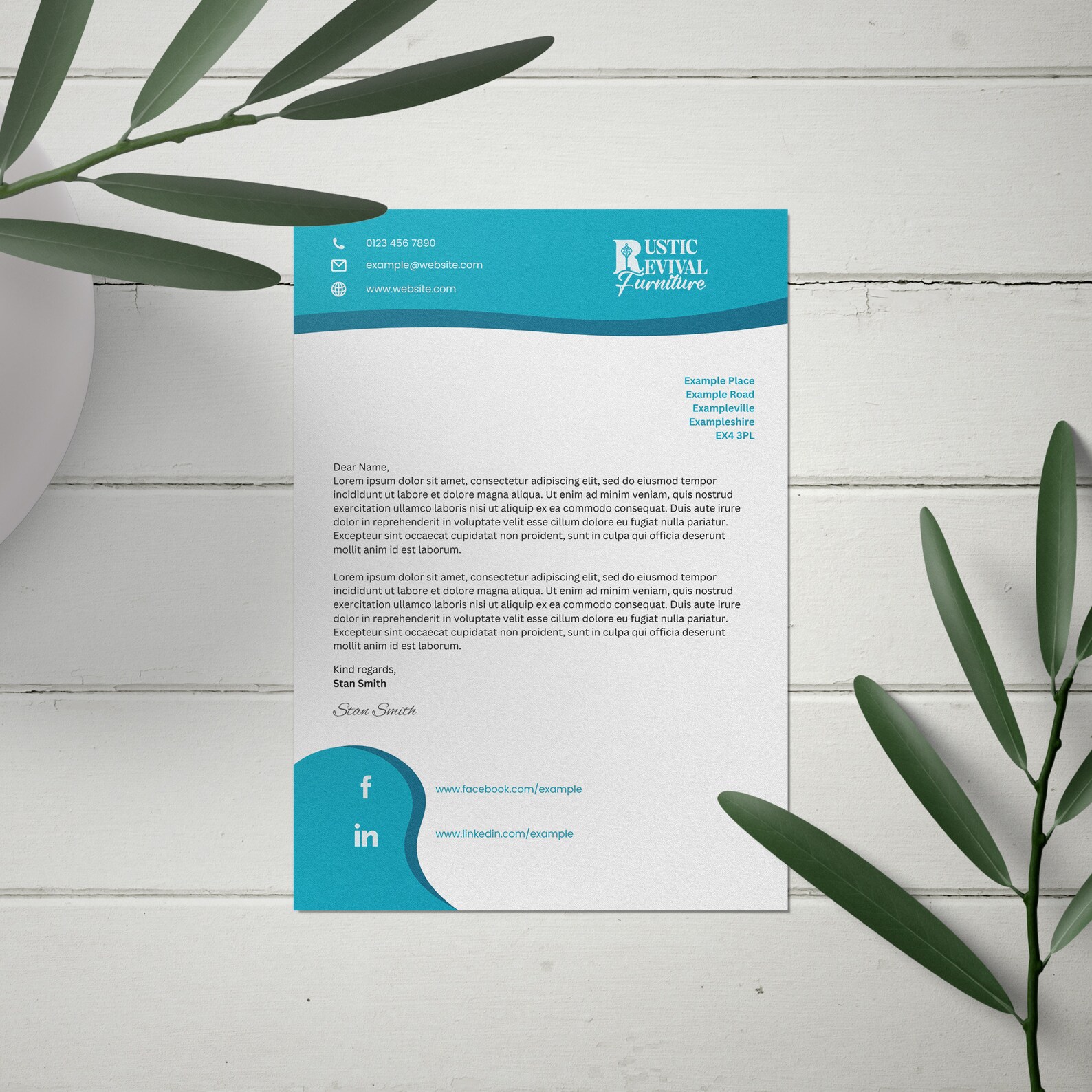 Editable Canva Headed Paper Design Template Professional Business ...
