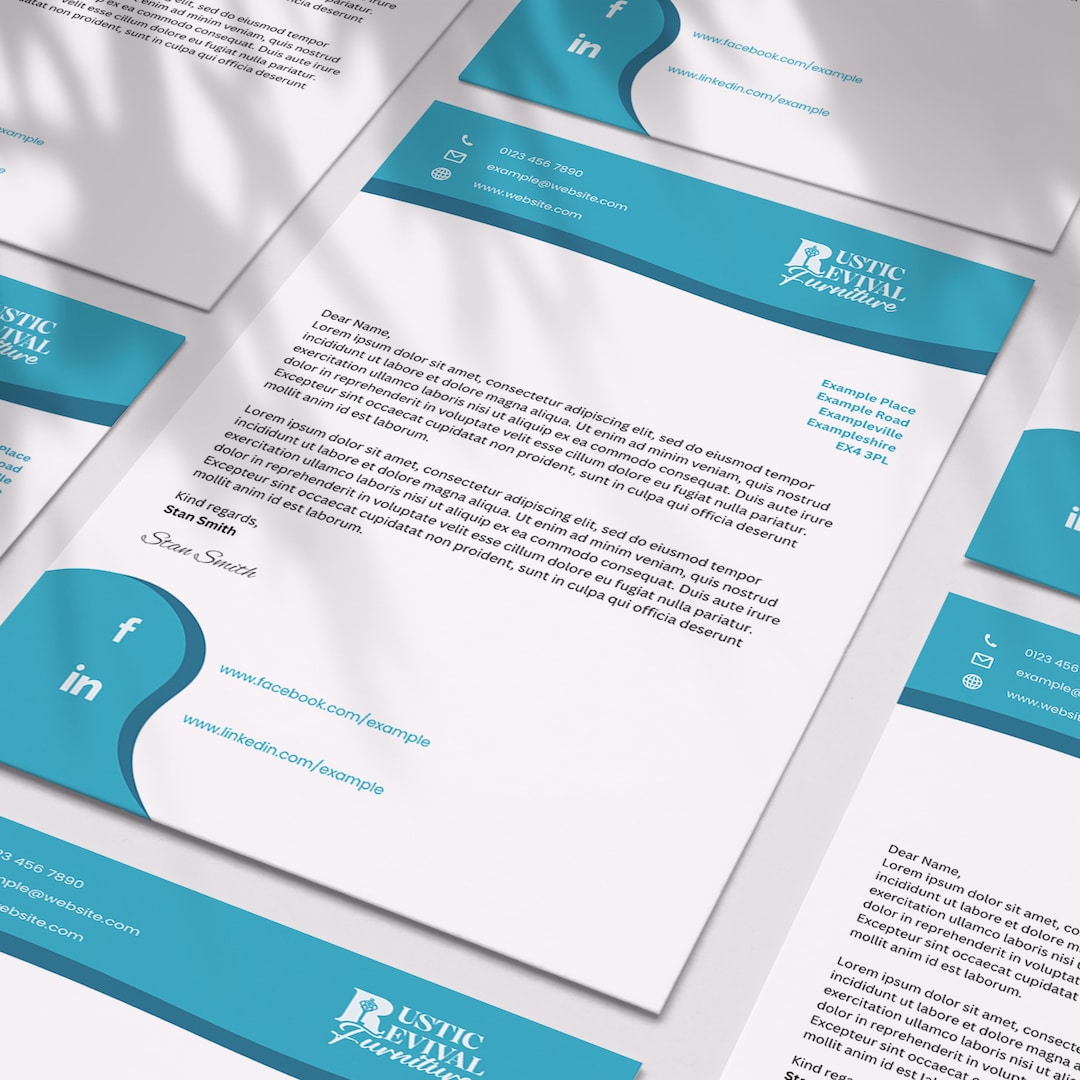 Editable Canva Headed Paper Design Template Professional Business ...