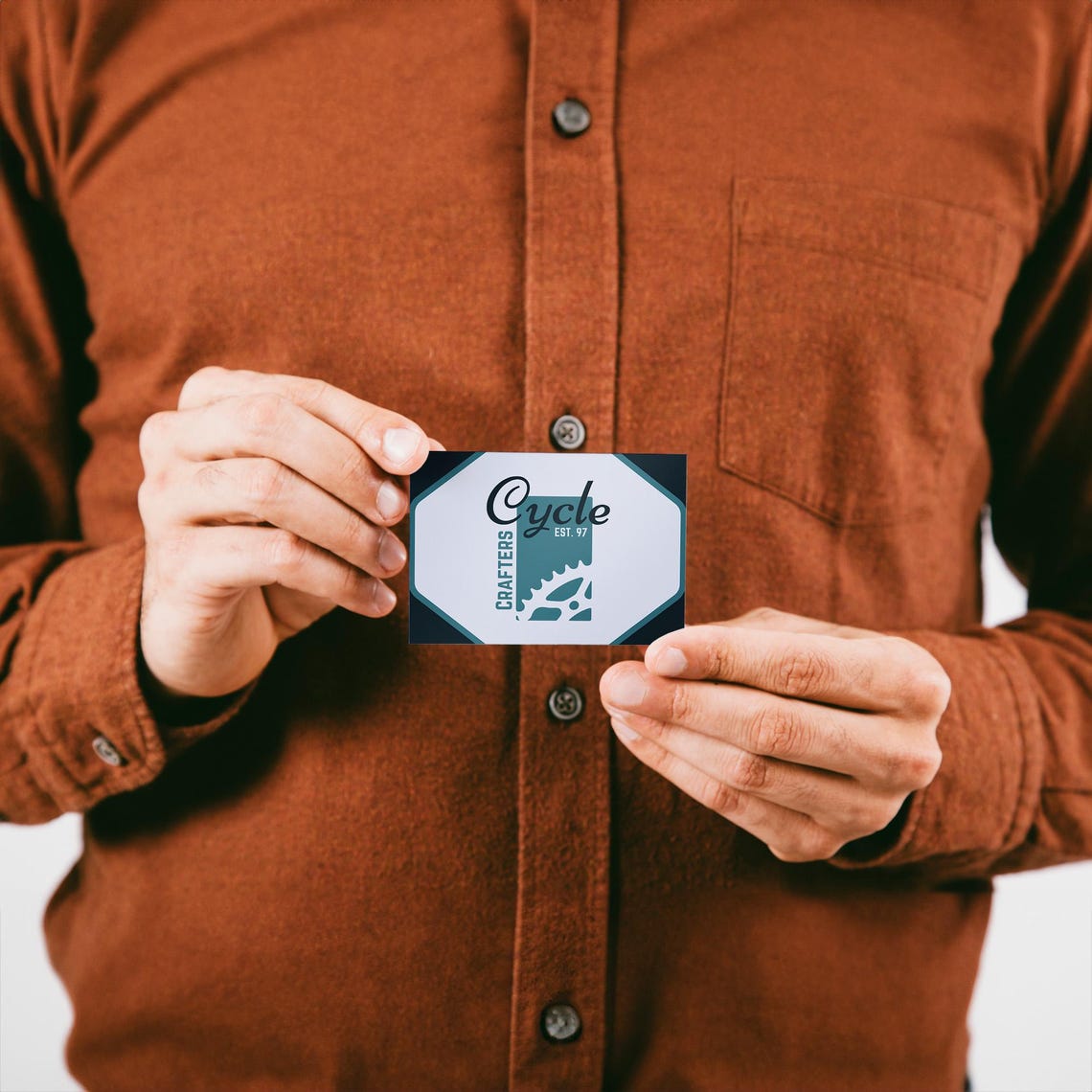 Editable Octagon Business Card Template Unique Canva Design Instant ...