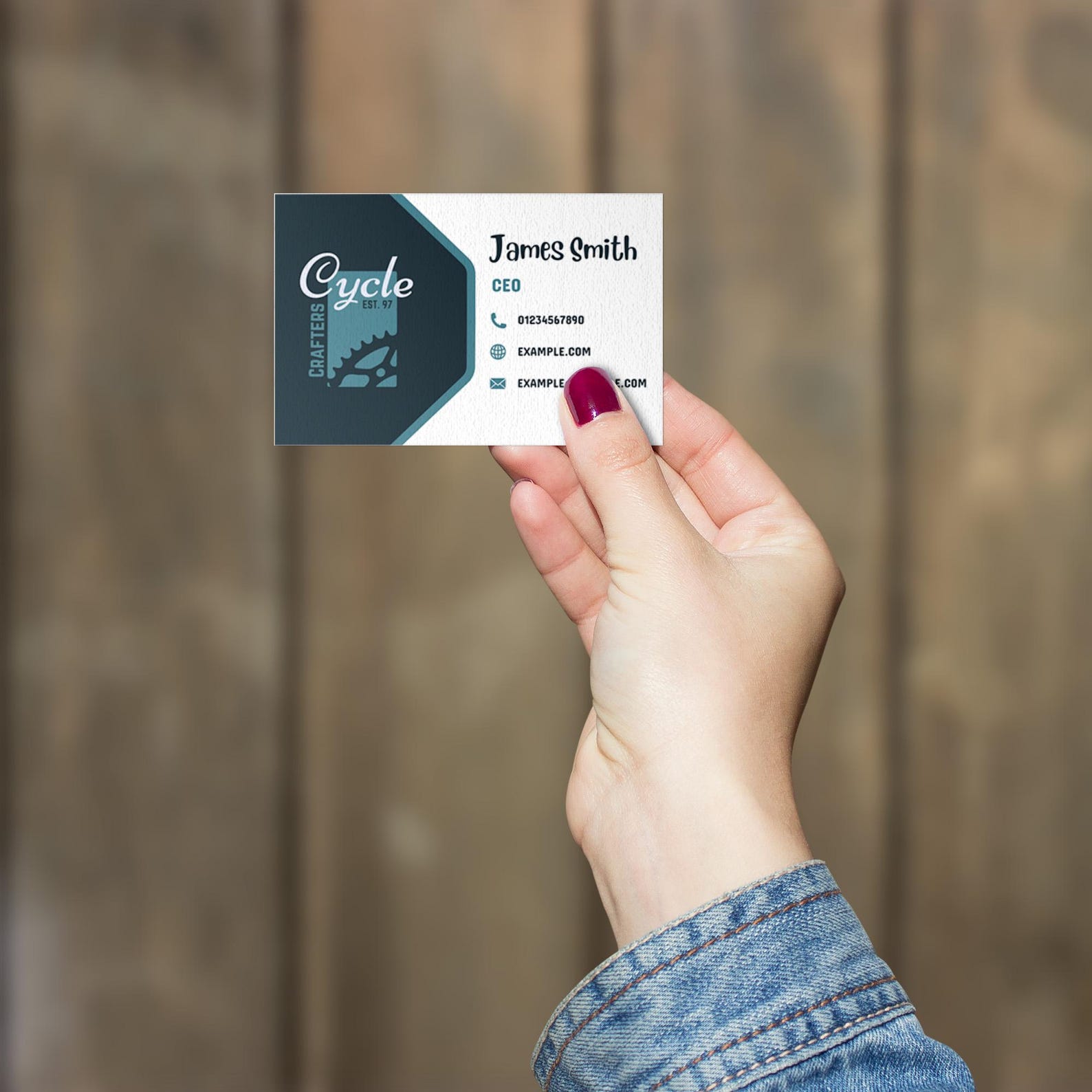 Editable Octagon Business Card Template Unique Canva Design Instant ...