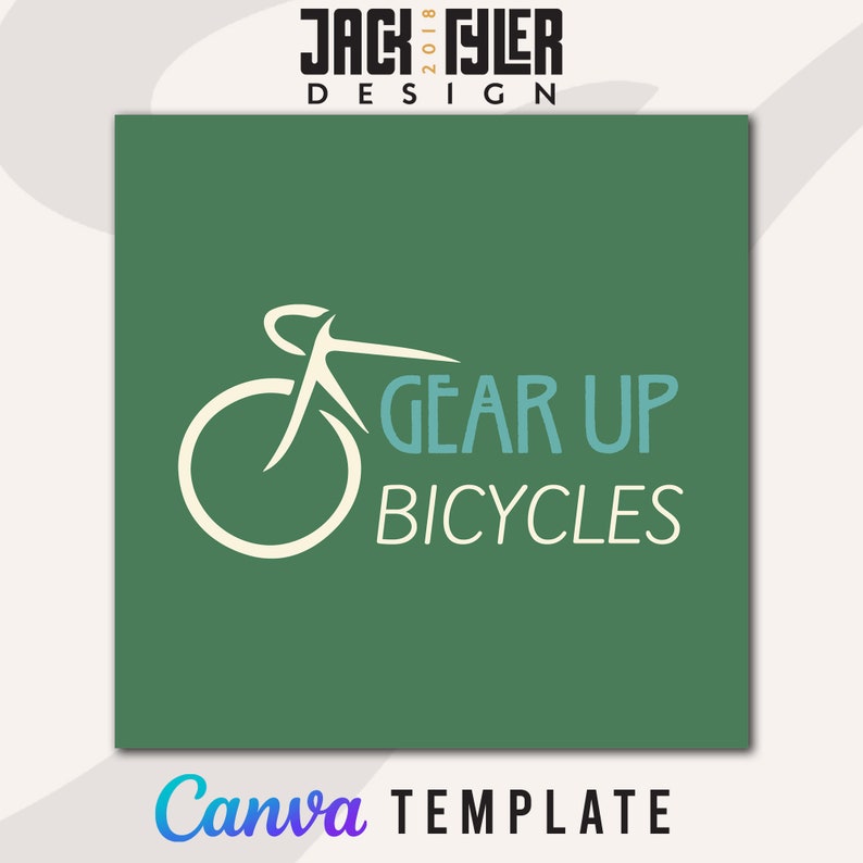 Cycle Logo Editable Canva Template Bicycle Branding Bike Shop Logo ...