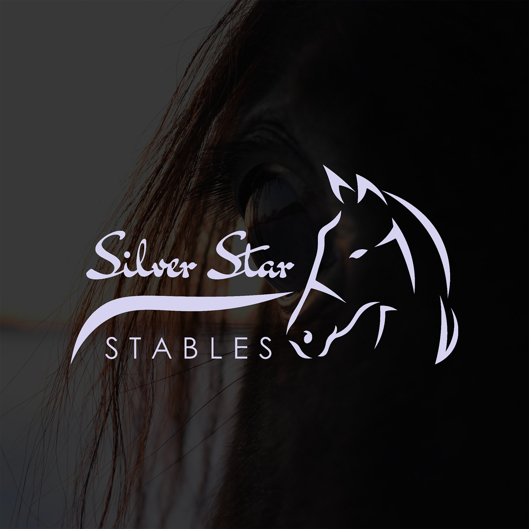 Paardenstal tuin DIY canvas sjabloon logo ontwerp volledig bewerkbare ...