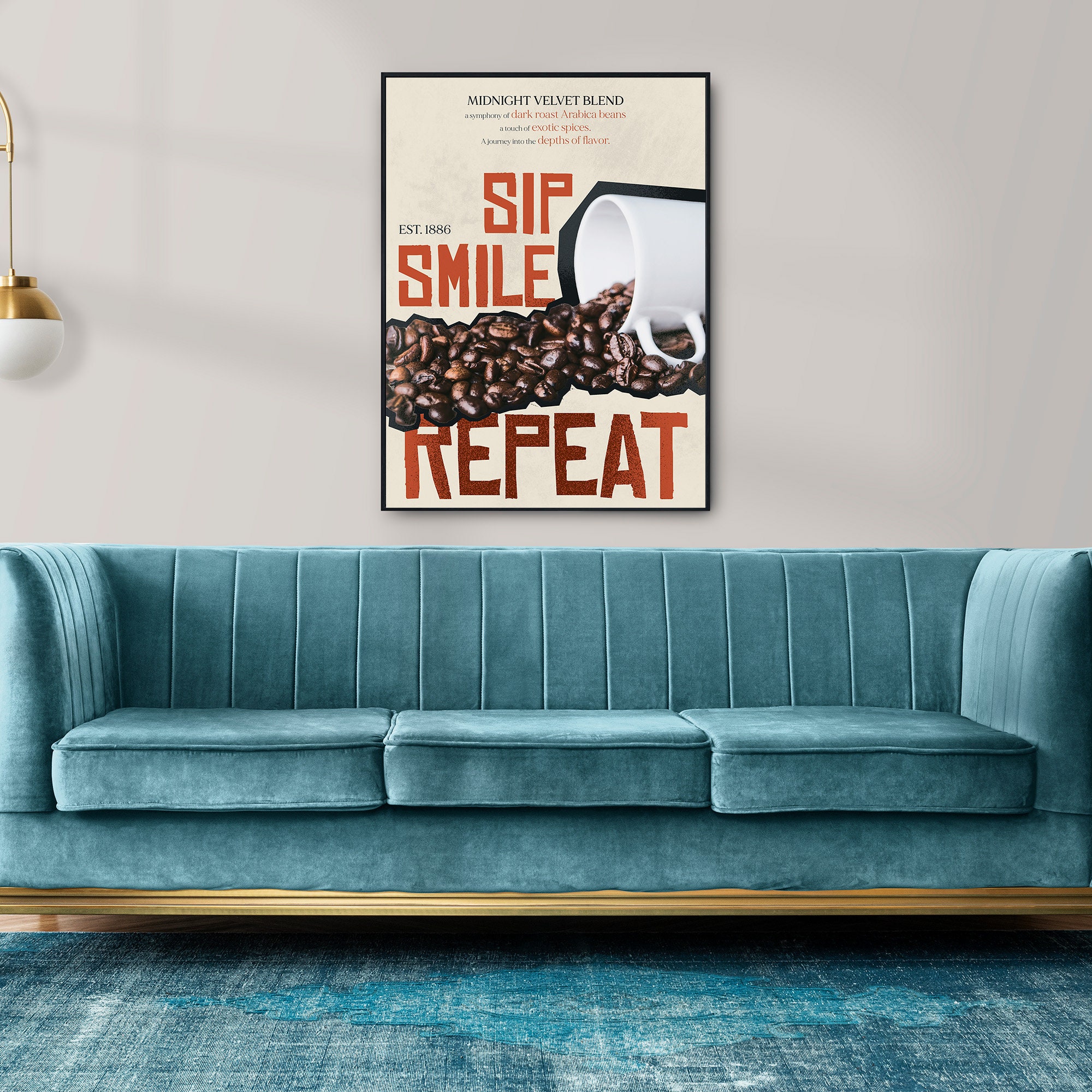 Coffee Poster Digital Download Retro Cafe Wall Art Print Perfect for ...