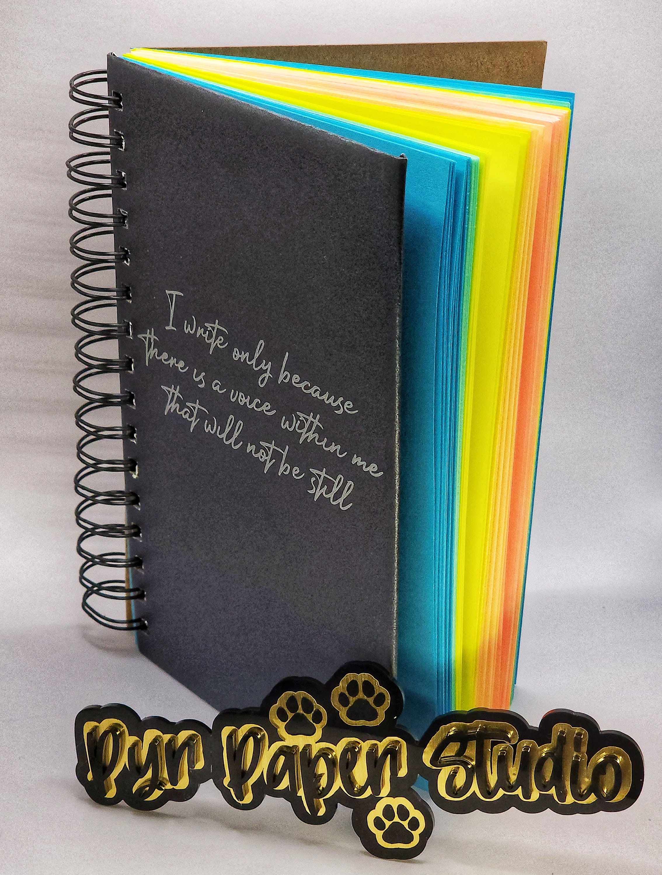 Spiral Notebook 8.5 X 5.5 Rainbow Notepad Reading Diary Bullet Journal ...