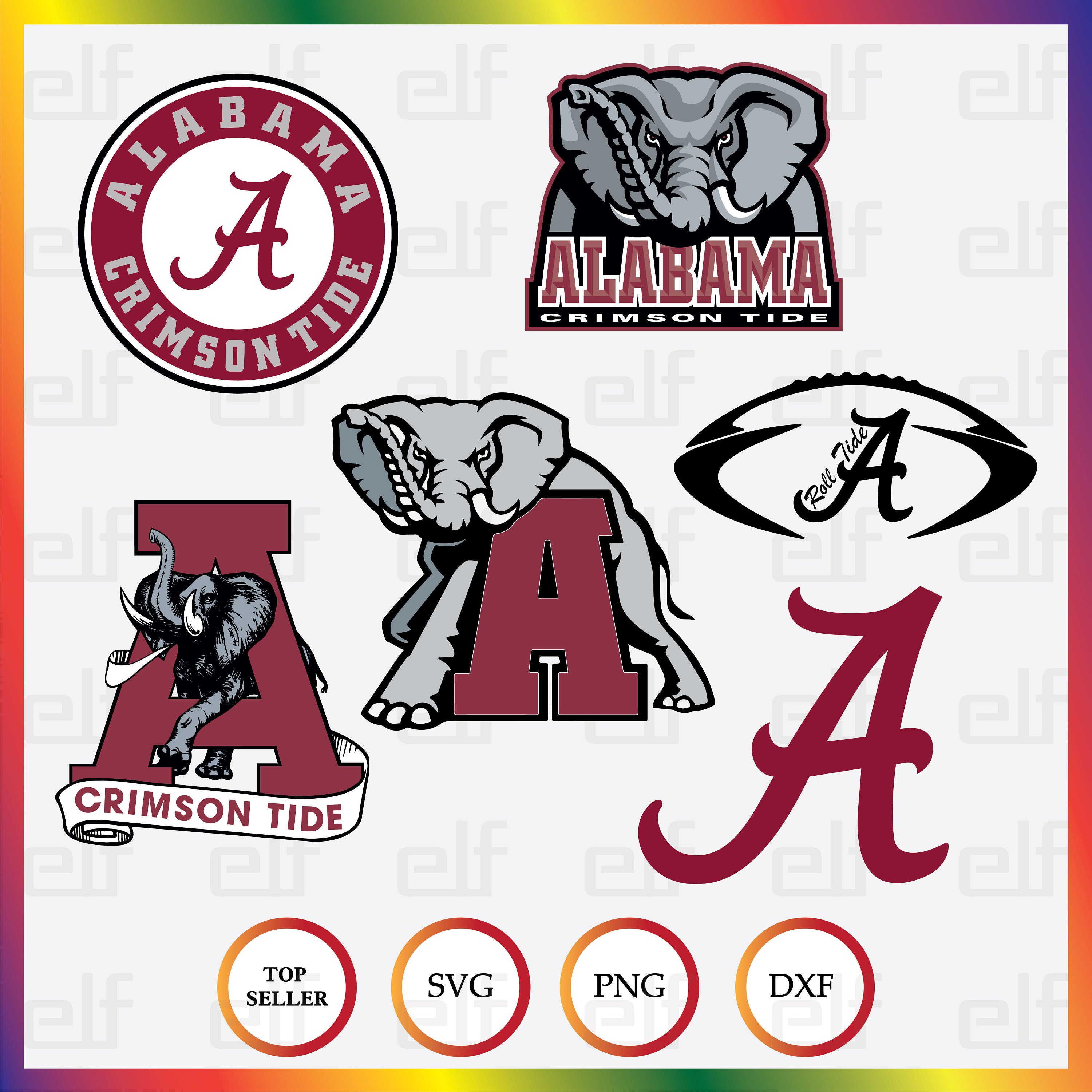 Alabama Svg Bundle, Roll Tide Svg, Alabama Football Svg, Alabama State ...