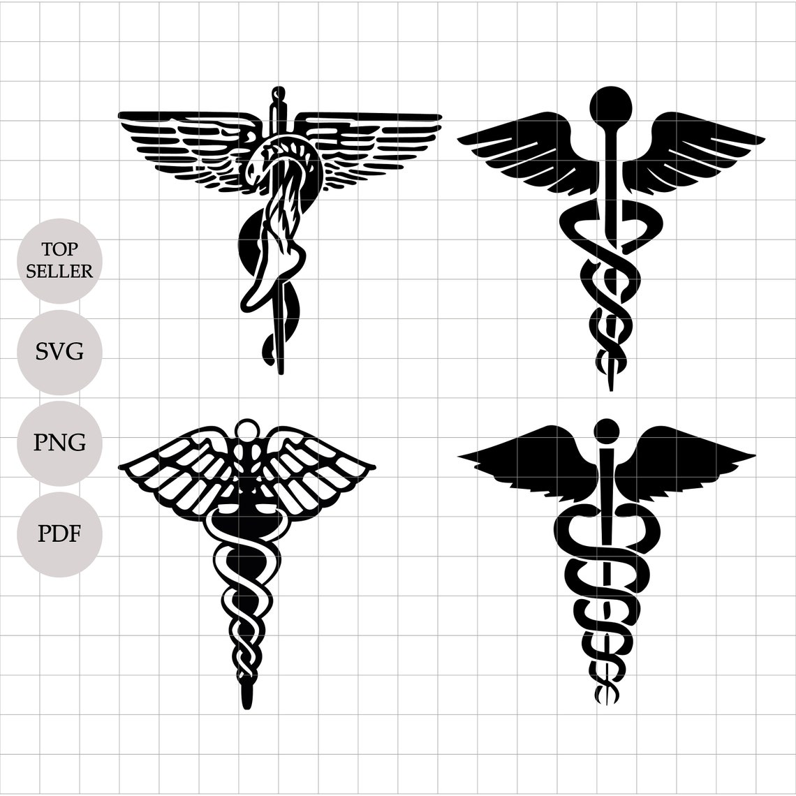 Medical Symbol Svg Png and Pdf, Healthcare Svg, Caduceus Symbol Svg ...