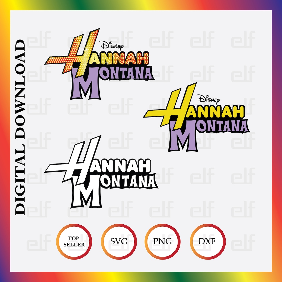 Hannah Montana Logo: SVG, PNG, Vector Files (digital Download) - Etsy