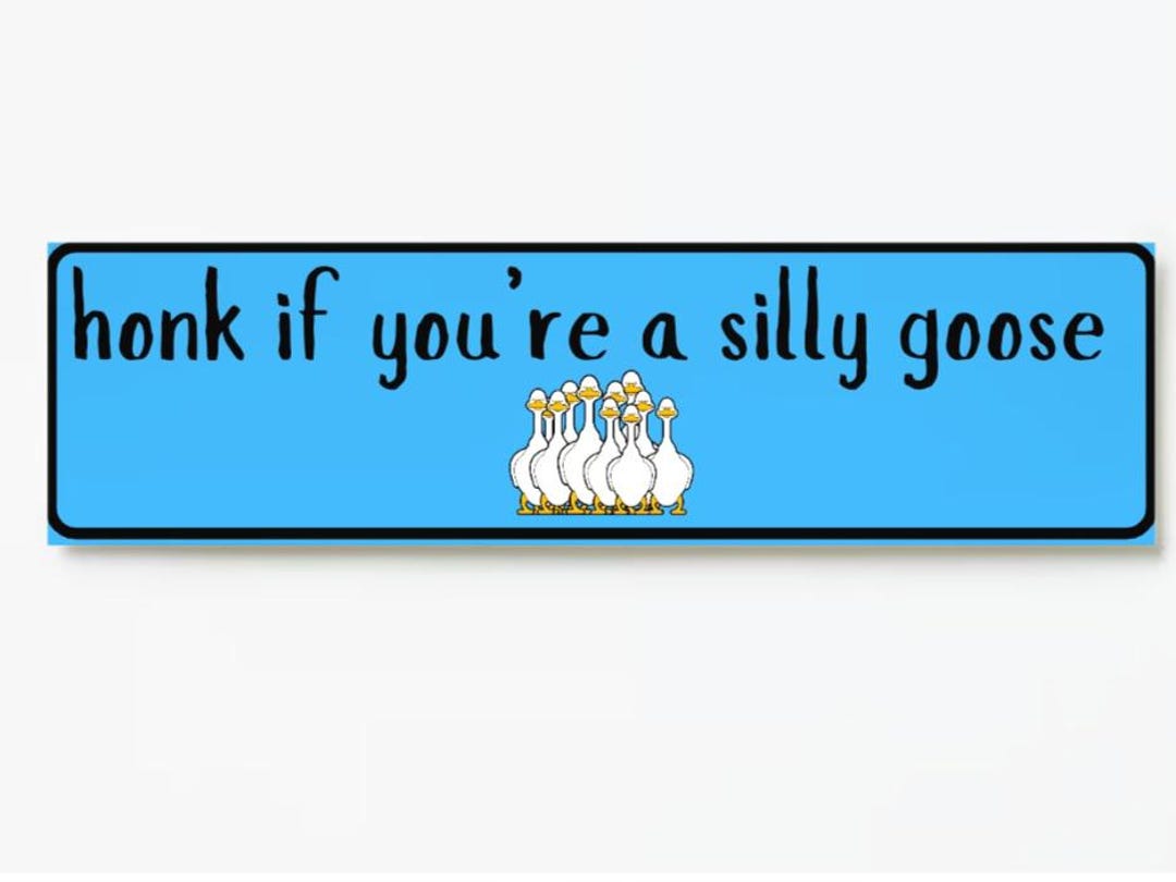 Honk If Your a Silly Goose! Funny Bumper Sticker. Great Gift! - Etsy