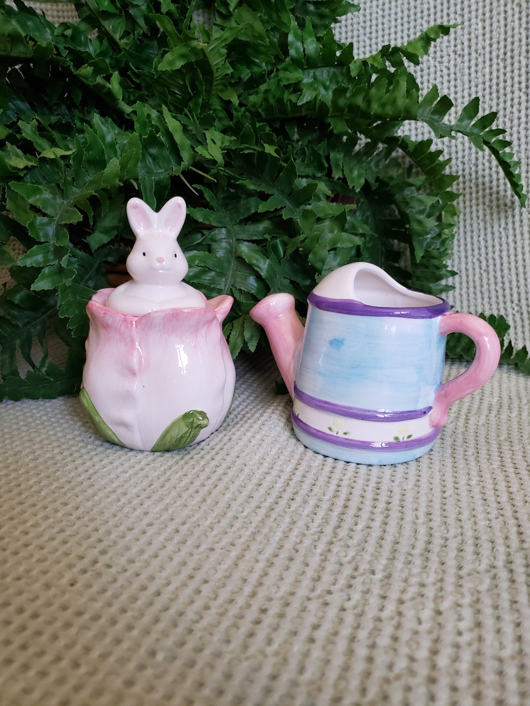 Easter Vintage Spring Creamer and Sugar Set - AMC N.Y.N.Y. 1980's ...