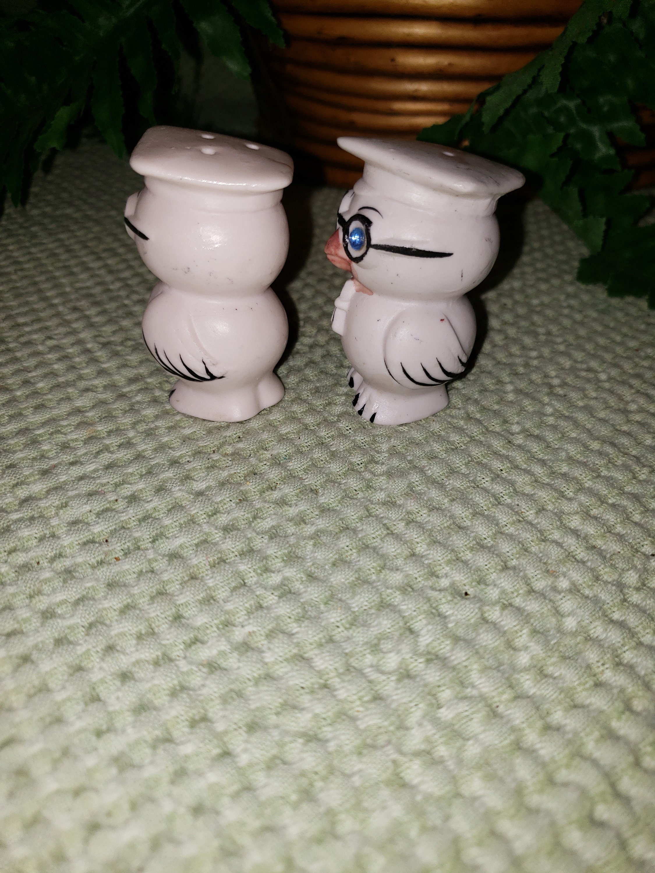 Rare! Vintage "woods" the OWL Professor Salt and Pepper Shaker Lefton ...