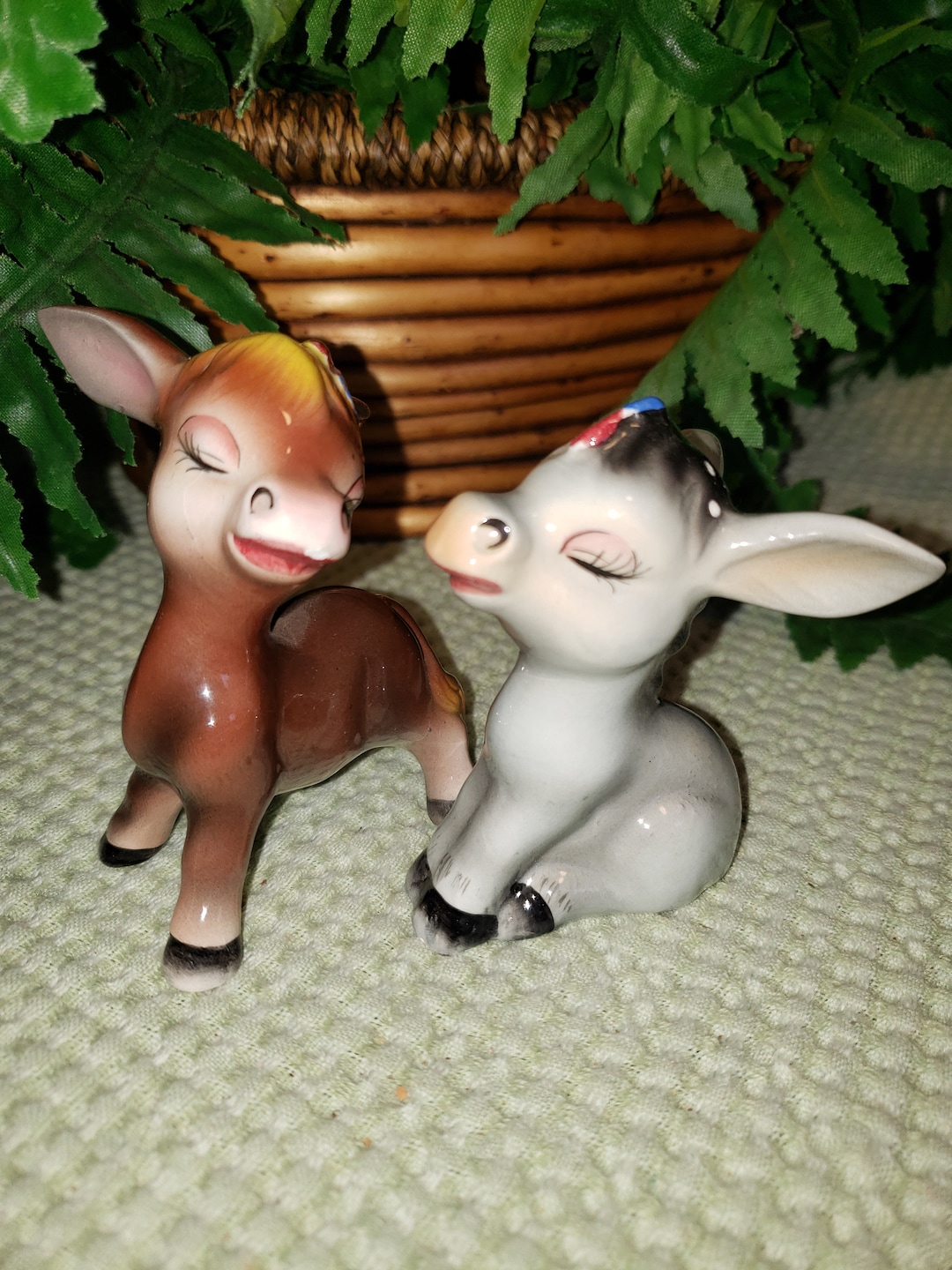Rare! Really HTF PY Japan Vintage Anthropomorphic Baby Donkeys With ...