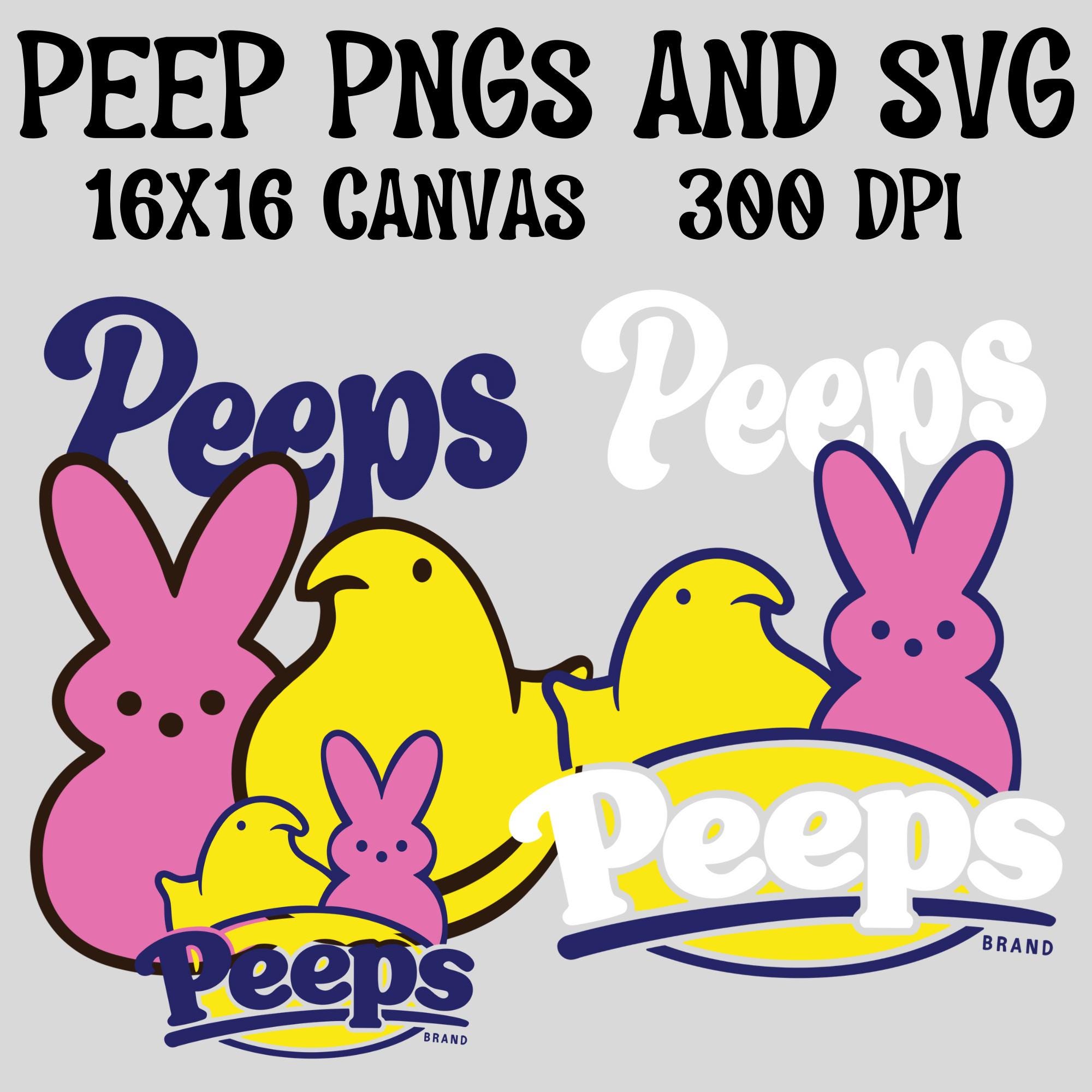 Easter Peep Pngs and Svgs, Cute Peeps, PNG, 300 Dpi, Sublimation, Cut ...