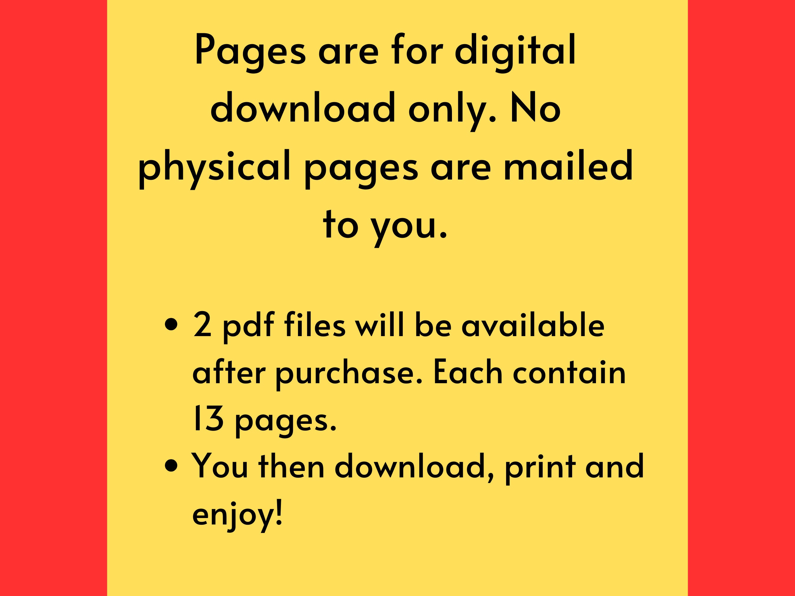 Alphabet Coloring Pages for Kids, A-Z, Instant Digital Download, 26 ...