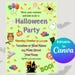 Editable Halloween Party Invitation, Digital Download, Printable, Cute ...