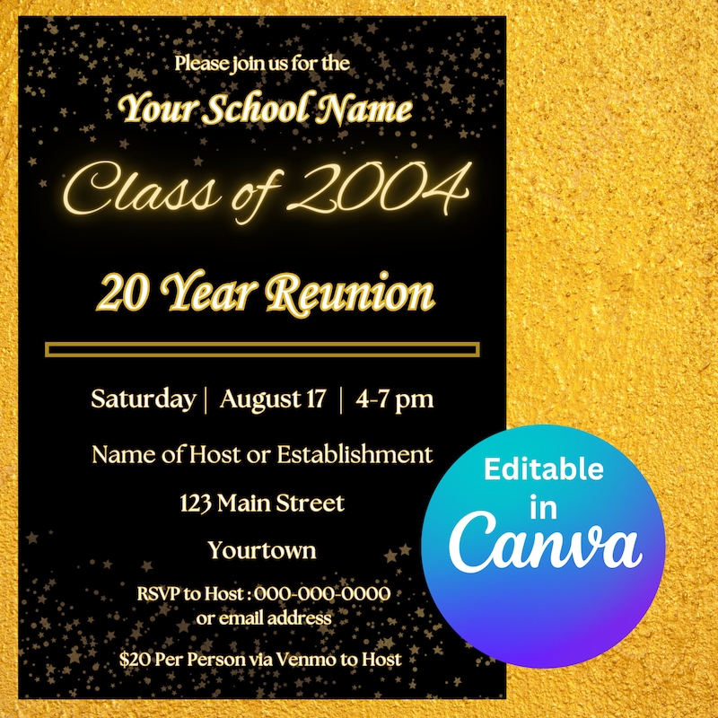 Class Reunion Invitation Digital - Etsy