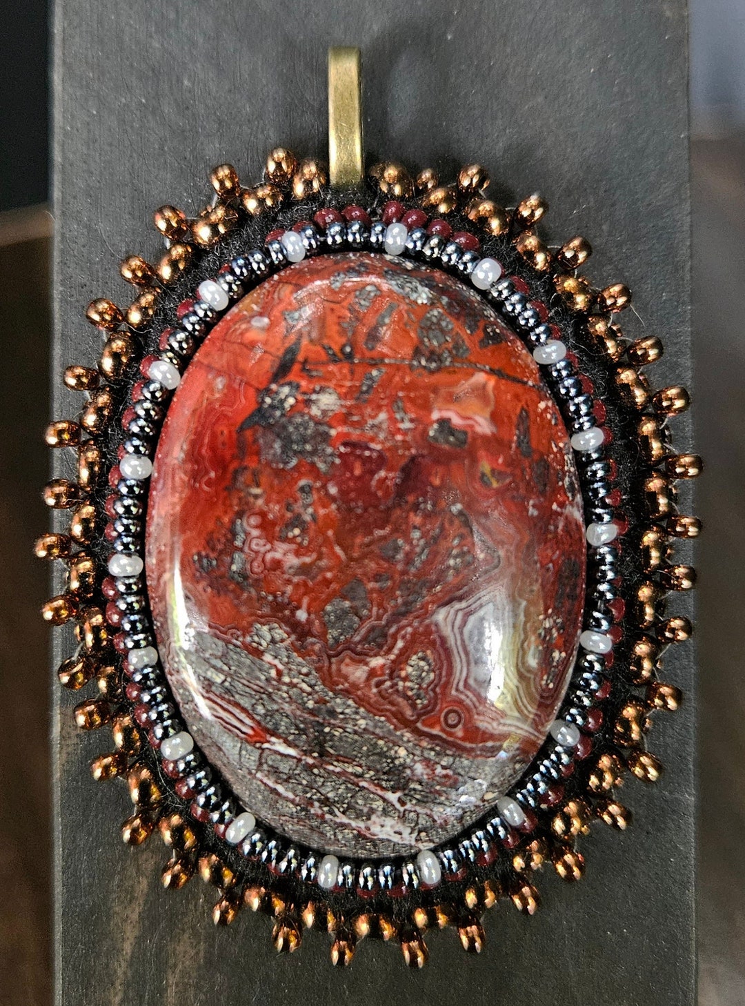 Stone "martian Ice" Pendant - Etsy