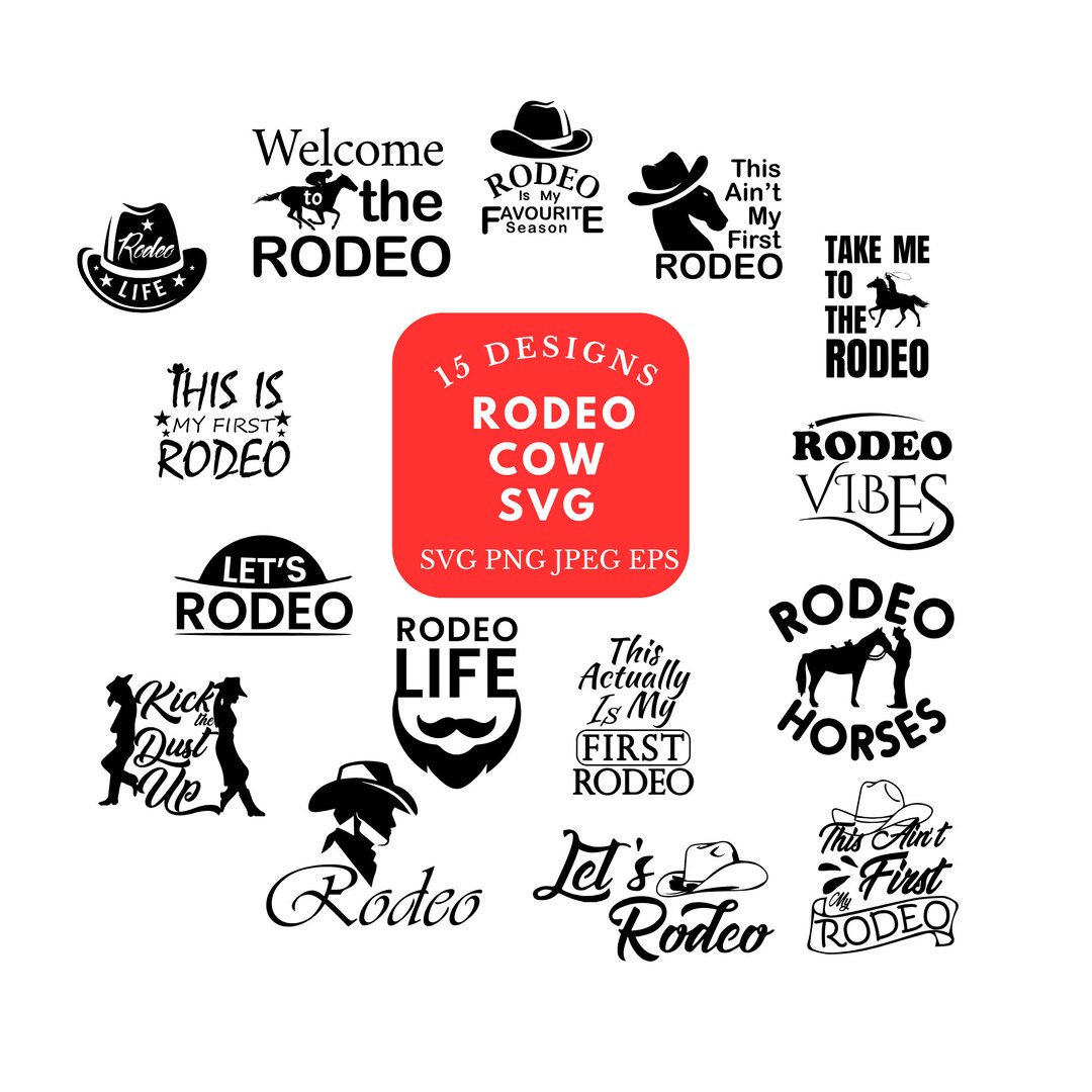 Rodeo Svg Bundle,rodeo Shirt Design,rodeo Mama, Rodeo Daddy,cowboy Hat ...