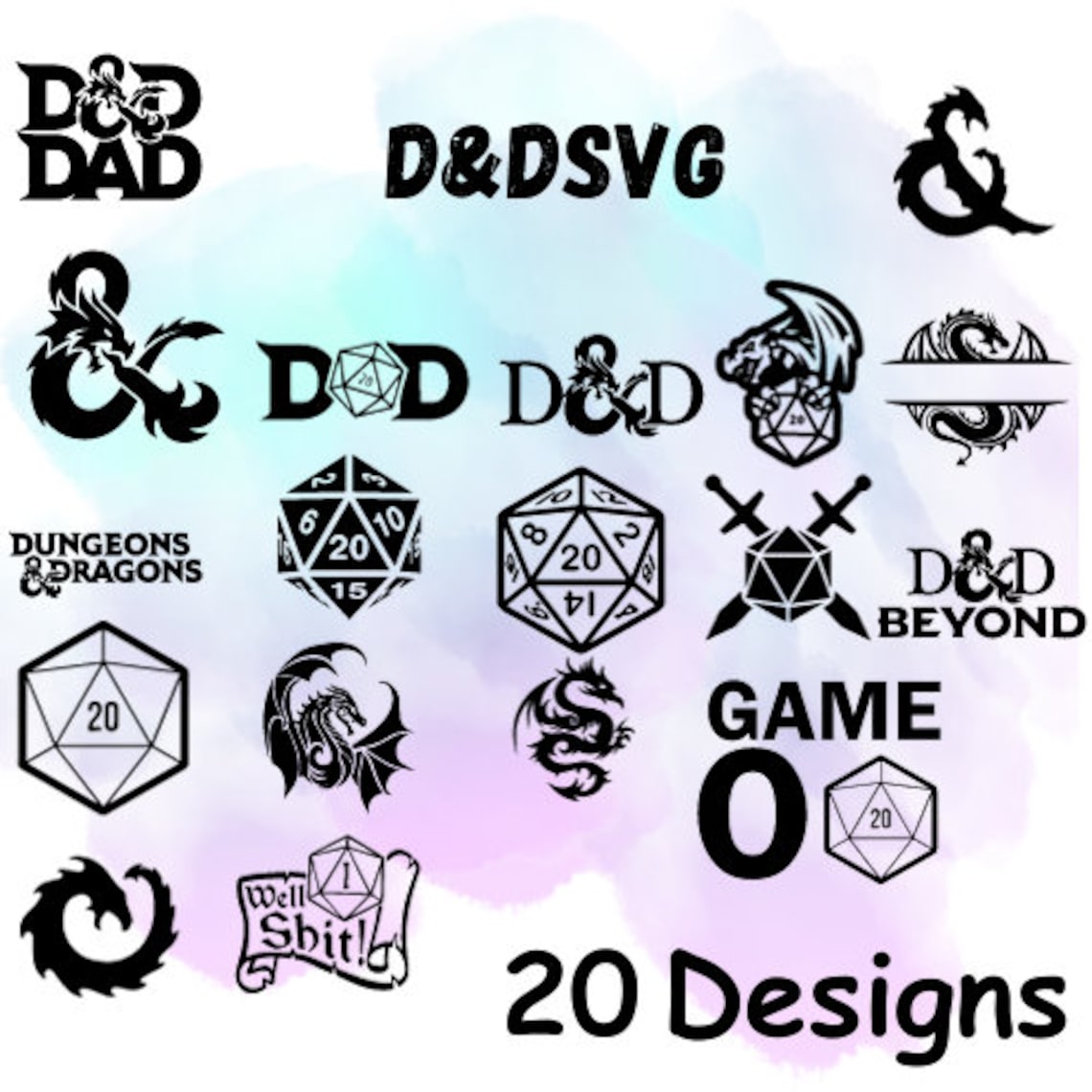 Dnd Png Bundle, Dnd Svg Bundle, Dnd Dxf Bundle, Dnd Silhouette Designs ...