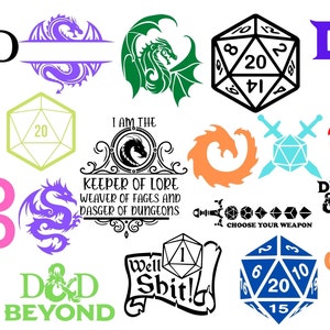 Dnd Png Bundle, Dnd Svg Bundle, Dnd Dxf Bundle, Dnd Silhouette Designs ...