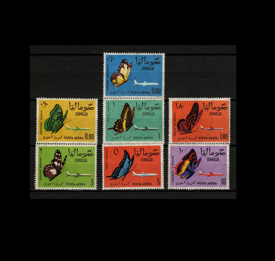 Somalia Postage Stamps - Butterflies on Stamps - 1961 - Scott #C75-81 ...