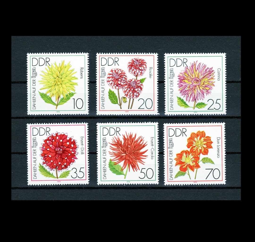 Germany DDR Postage Stamps 1979 Flowers Dahlias at the International ...