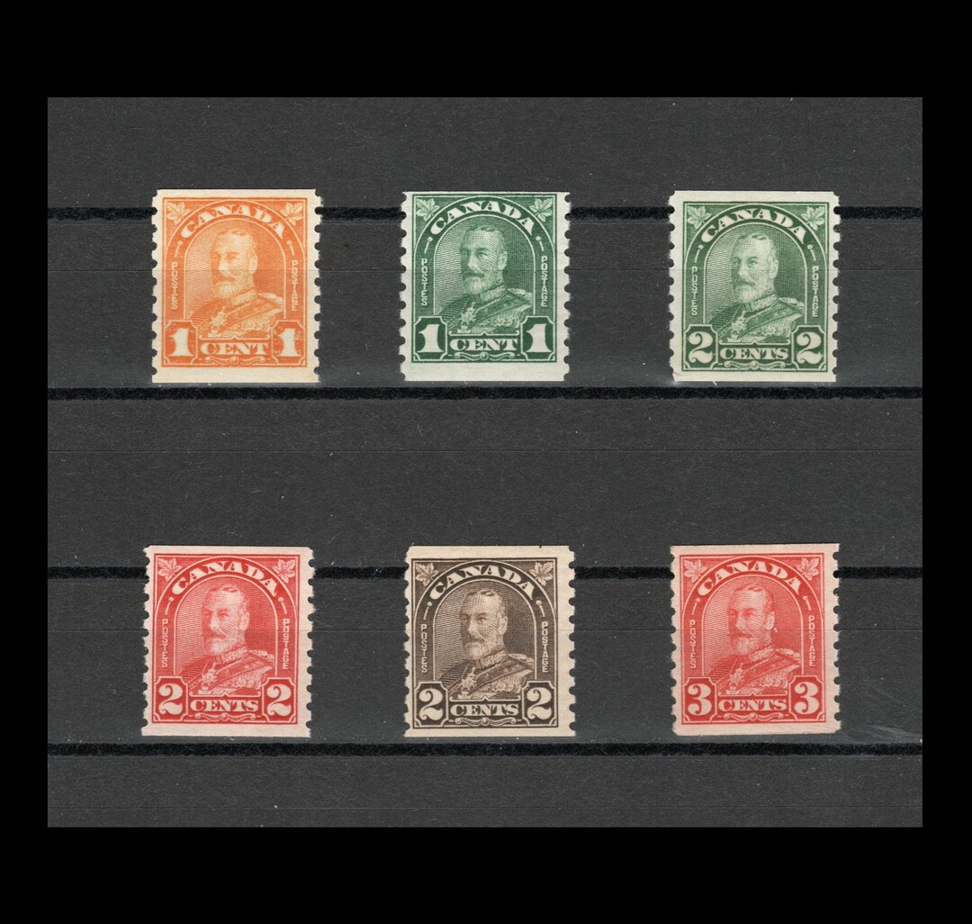 Canada Postage Stamps - 1930-31 - King George V Stamp Set - Coil Stamps ...