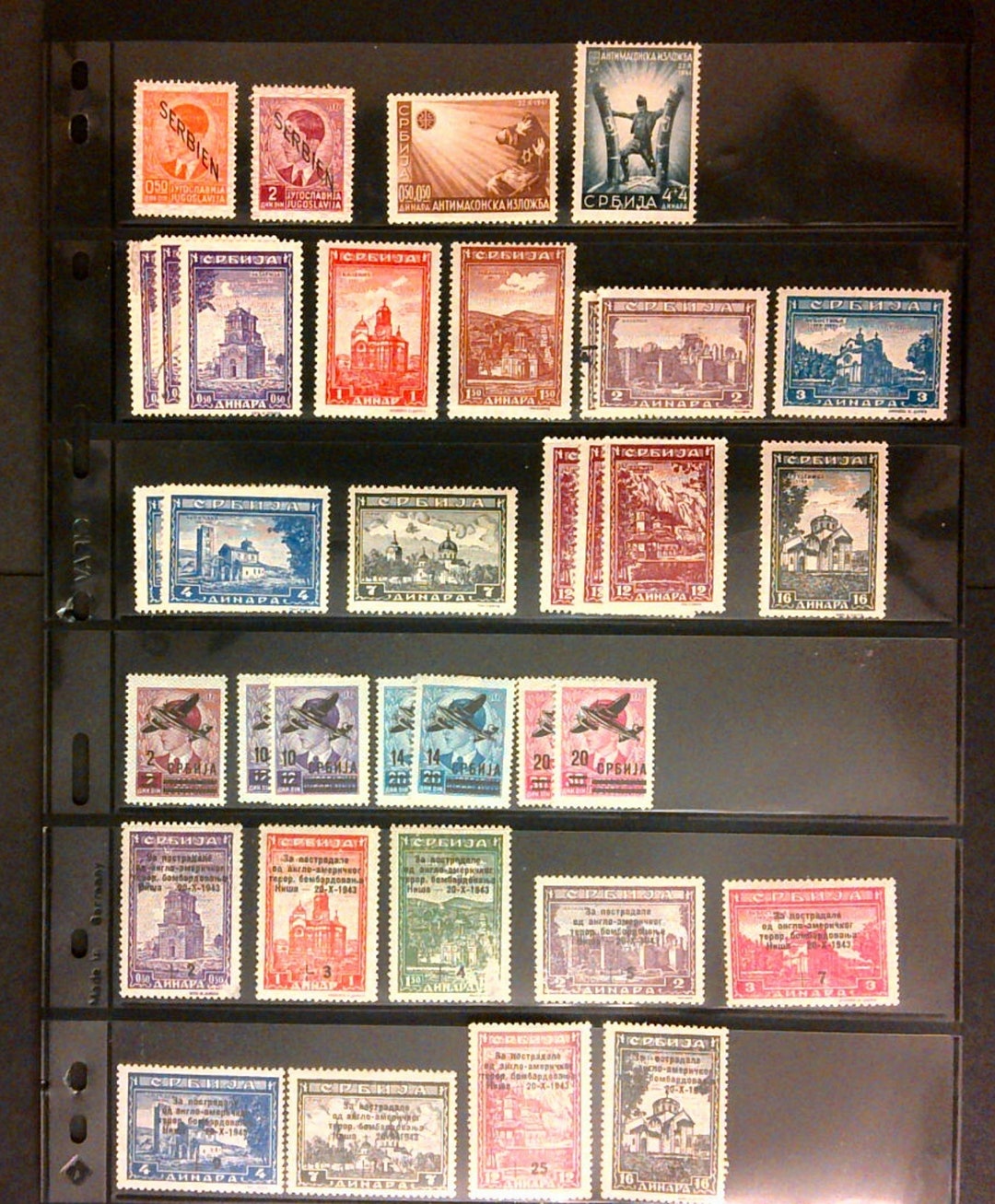 Vintage World War II German Occupation Stamp Collection of Unused and ...