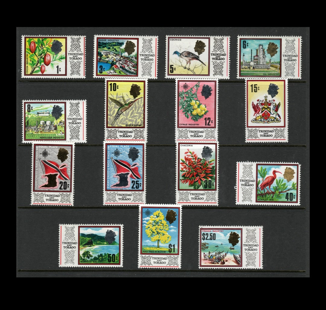 Trinidad and Tobago Postage Stamps 1969-1976 Flora Fauna Local Motives ...