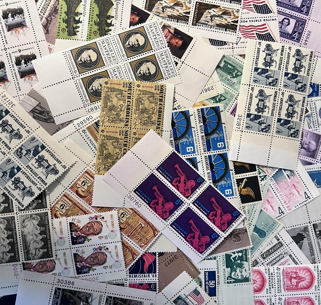 US Postage Stamps - Set of 10 Plate Blocks - MNH - Etsy