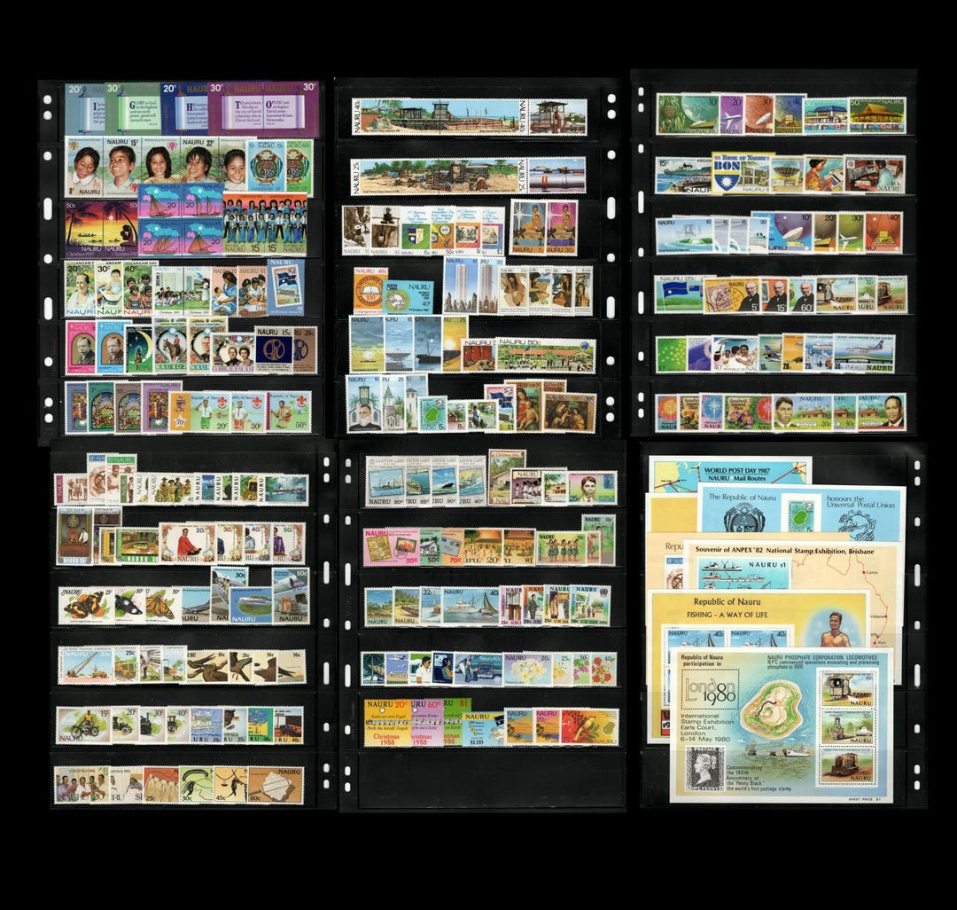 Nauru Postage Stamp Collection - 1970 - 1980's - ALL MINT UNUSED - With ...