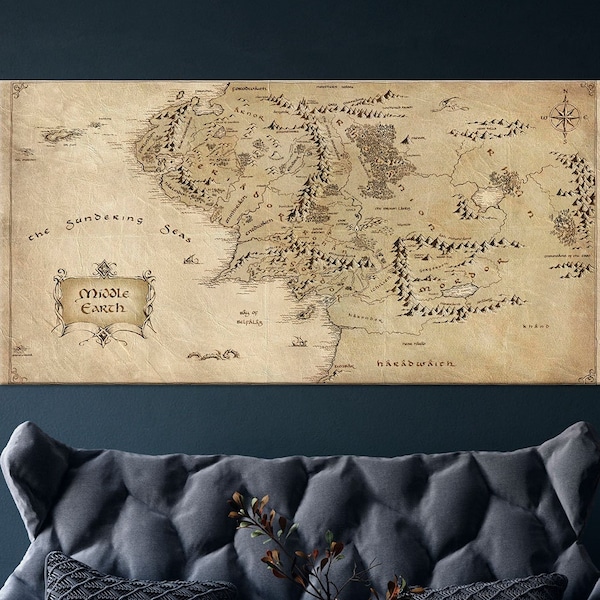 Middle Earth Map - Etsy