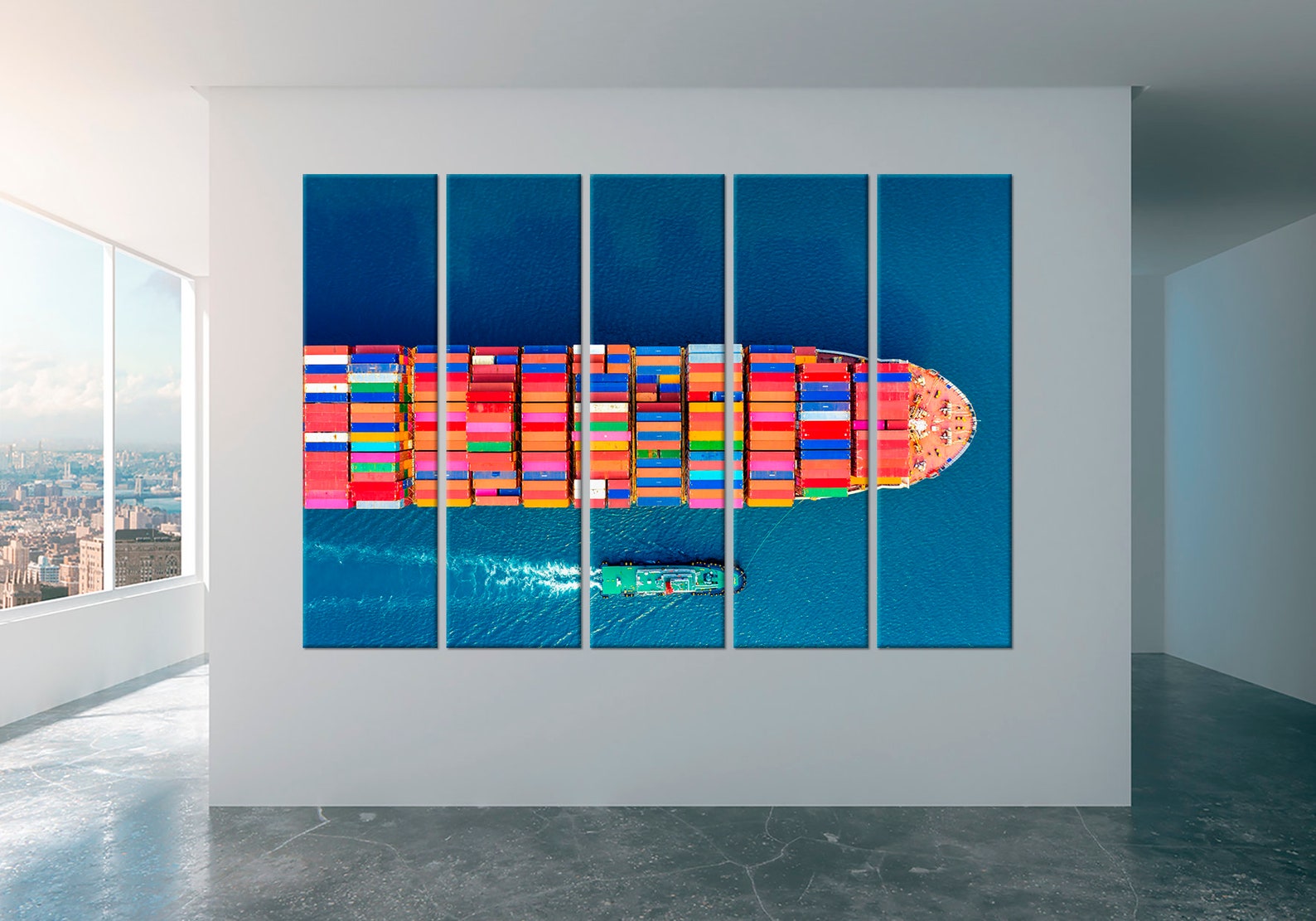 Container Ship Photo Print Nautical Room Decor Extra Large Wall Art ...